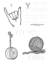 Letter Y Preschool Printables - Preschool Mom