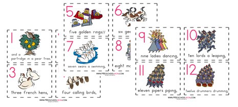 12 Days of Christmas Preschool Printables - Preschool Mom
