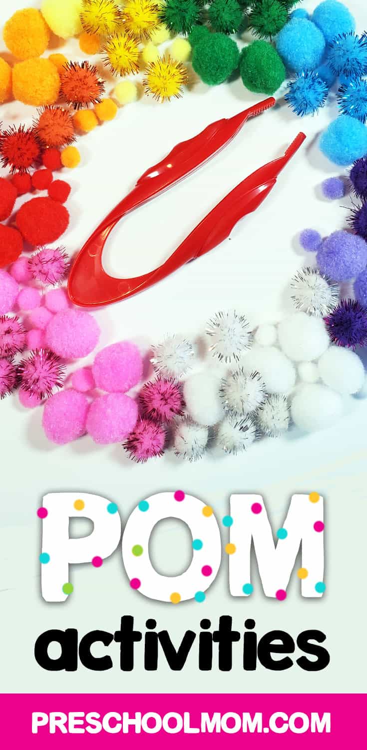 Fine Motor Activities with Pom-Poms - Preschool Mom