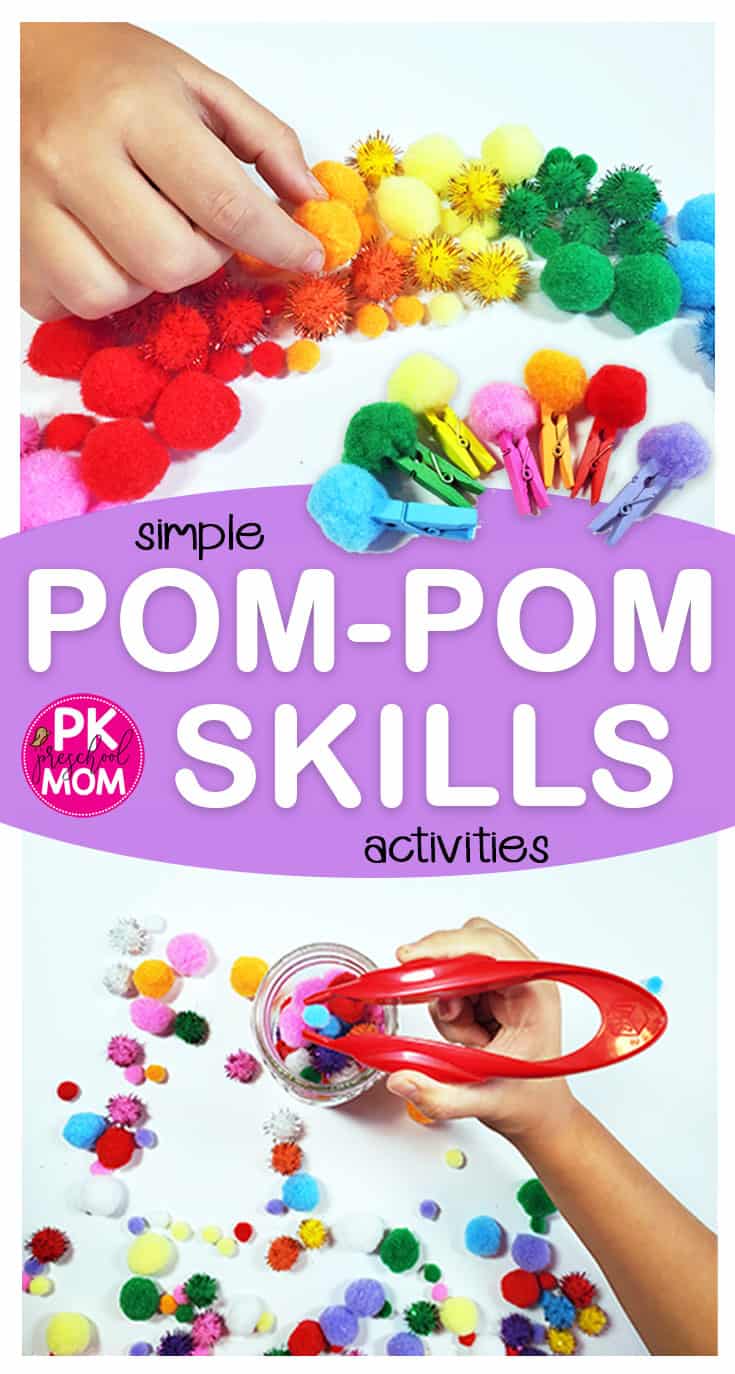 Fine Motor Activities with Pom-Poms - Preschool Mom Fine Motor Activities with Pom-Poms - Preschool Mom