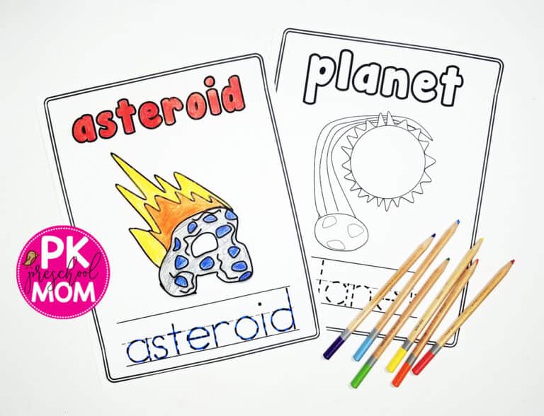 Space Alphabet Worksheets - Preschool Mom