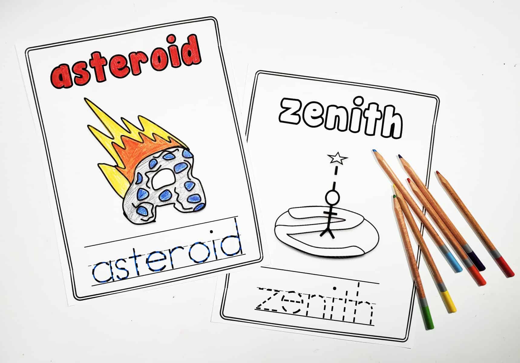 Space Alphabet Worksheets - Preschool Mom