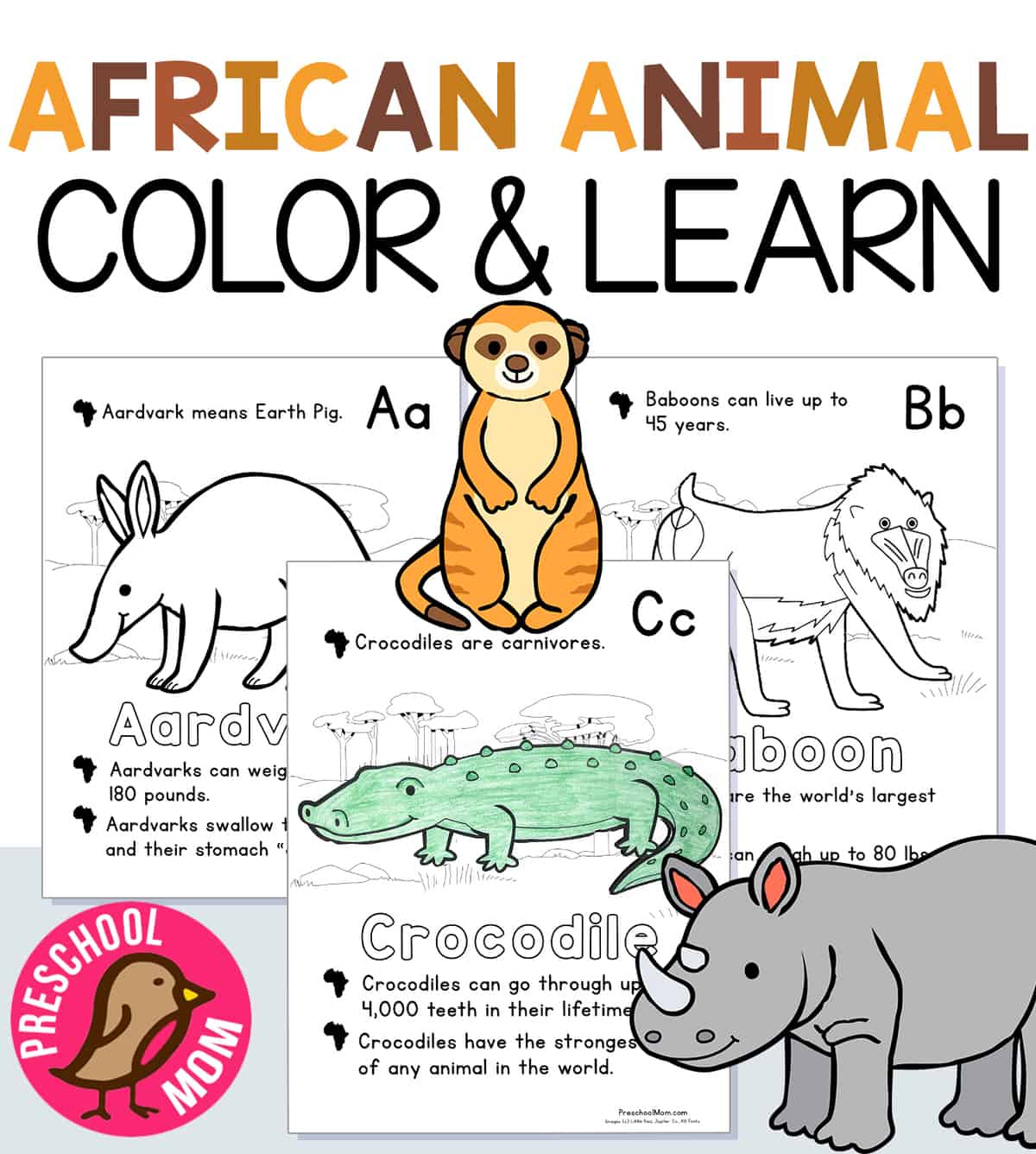 African Animals In Alphabetical Order